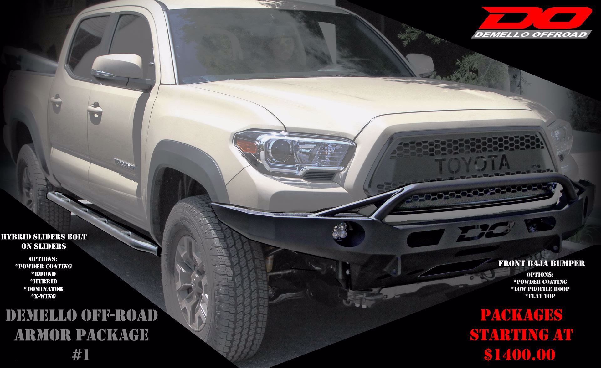 DEMELLO LEVEL 1 2016-2020Tacoma Armor package - Demello Offroad
